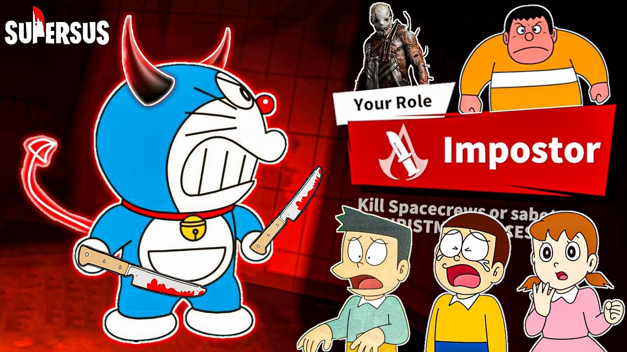 Doraemon became imposter in super sus 😱🔥 | Trapper vs doraemon and ...