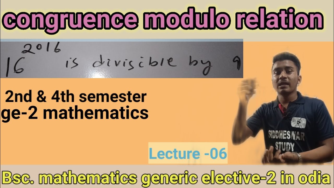 congruence modulo ll questions solve of congruence modulo in odia ll ...