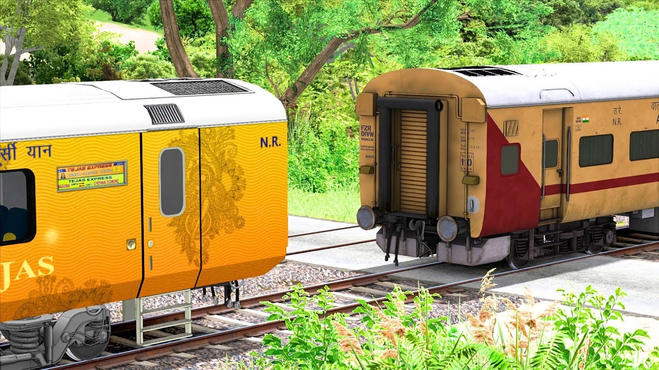 ICF UTKRISHT Coupling LHB TEJAS Coach | BUMPY RAILROAD | Train ...