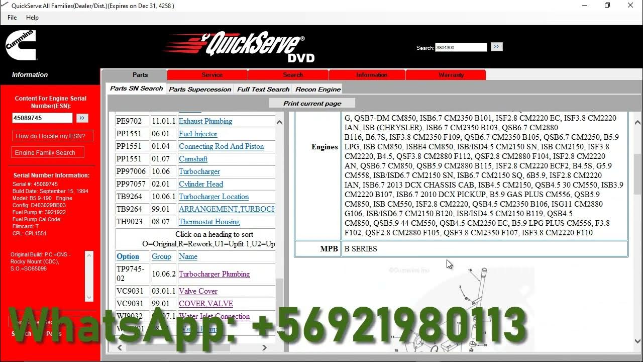 Cummins quickserver dvd 2016 información técnica y parte - YouTube