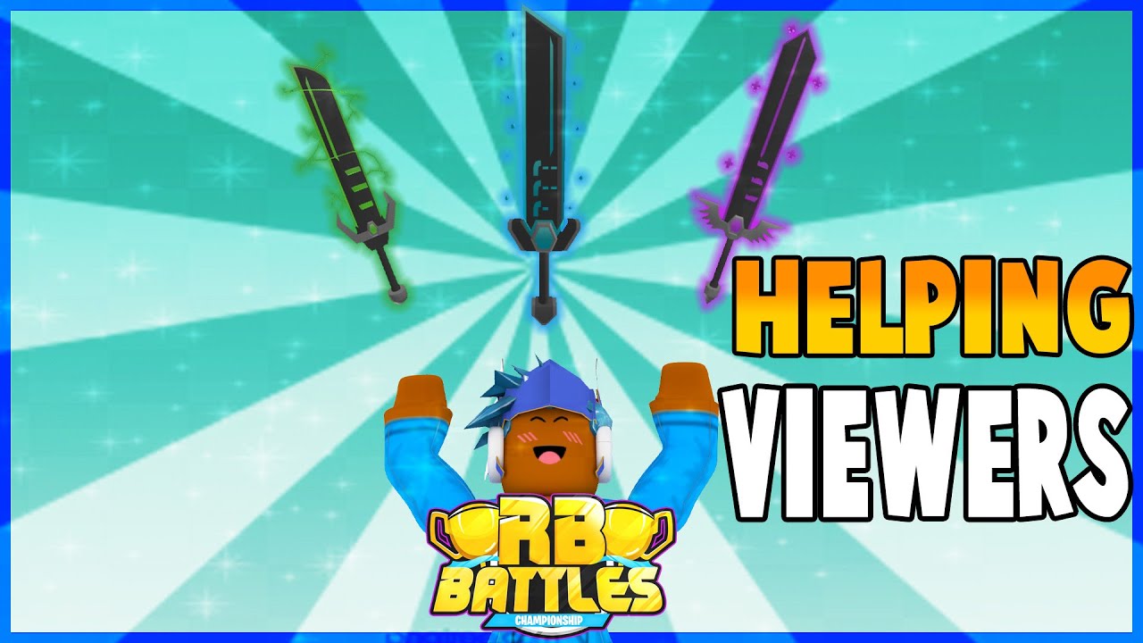 🔴LAST DAY RB BATTLE SWORDS Helping Viewers Get ALL The Swords| ROBUX ...