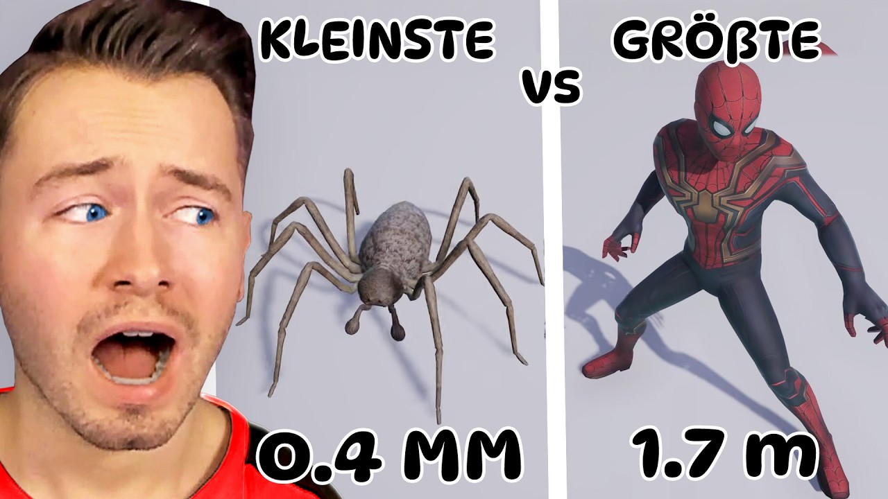 KLEINSTE Spinne vs GRÖSSTE Spinne der WELT!🕷️🌎 (PART 2) - YouTube
