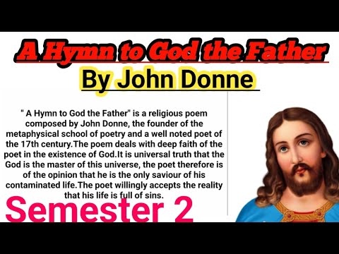 Summary of A Hymn to God the Father by John Donne l Critical ...