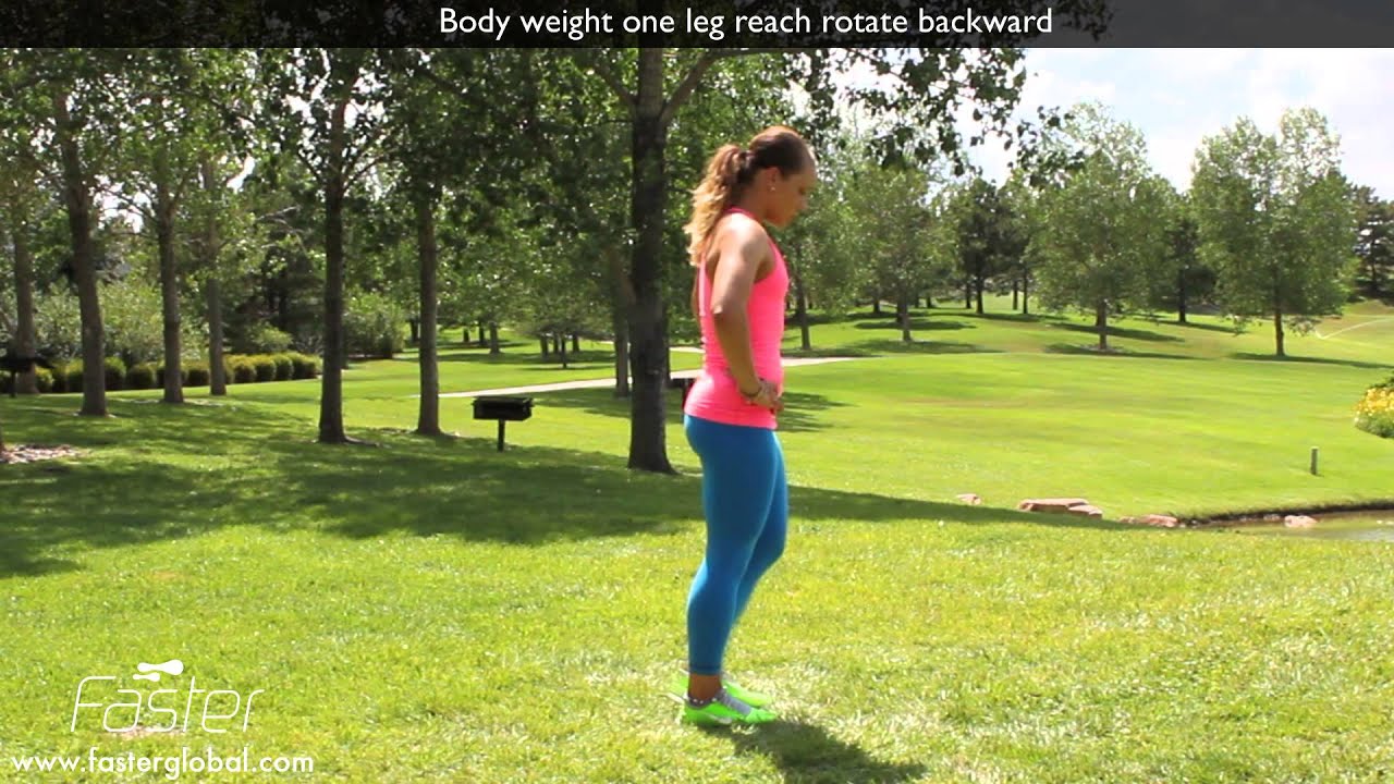 Body weight one leg reach rotate backward.mov - YouTube