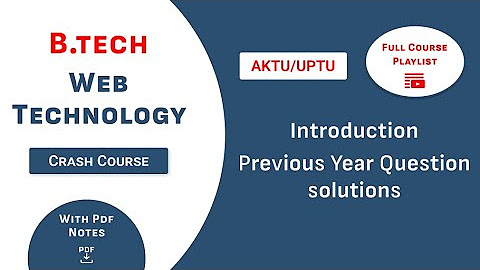 Web Technology | AKTU | Web Technology B.Tech 3rd Year - YouTube