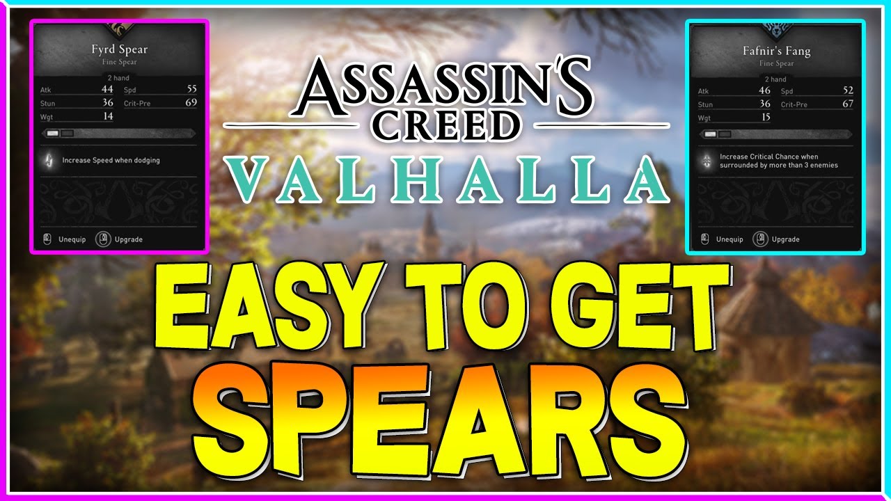 All "Easy-to-Get" SPEAR Locations in Assassin's Creed: Valhalla - YouTube