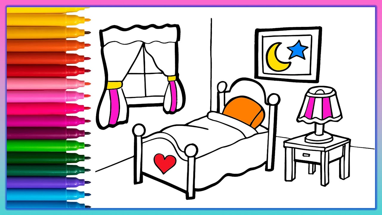 Kids Bedroom Drawing, for Kids and Toddlers | Easy Drawing For Kids ...