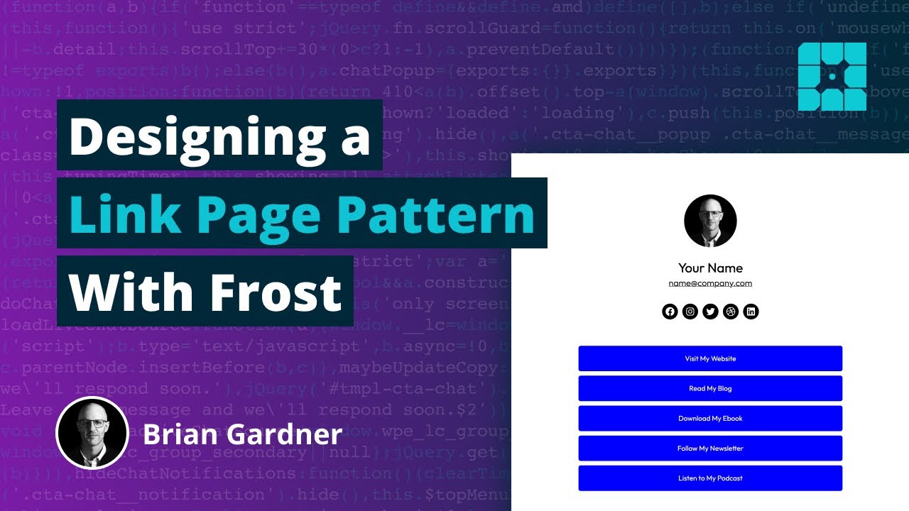 Designing a Link Page Pattern With Frost (Linktree Alternative) - YouTube