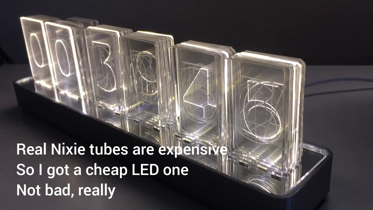 LED Nixie style clock - YouTube