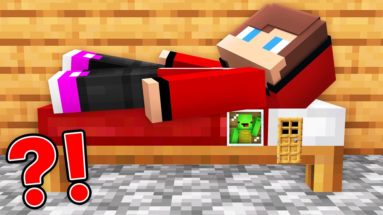 How Mikey Built a House Inside JJ's BED in Minecraft ! (Maizen) - YouTube