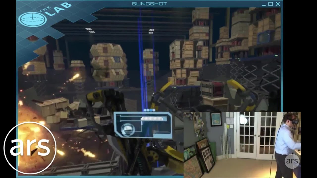 HTC Vive game demo: The Lab - Slingshot - YouTube