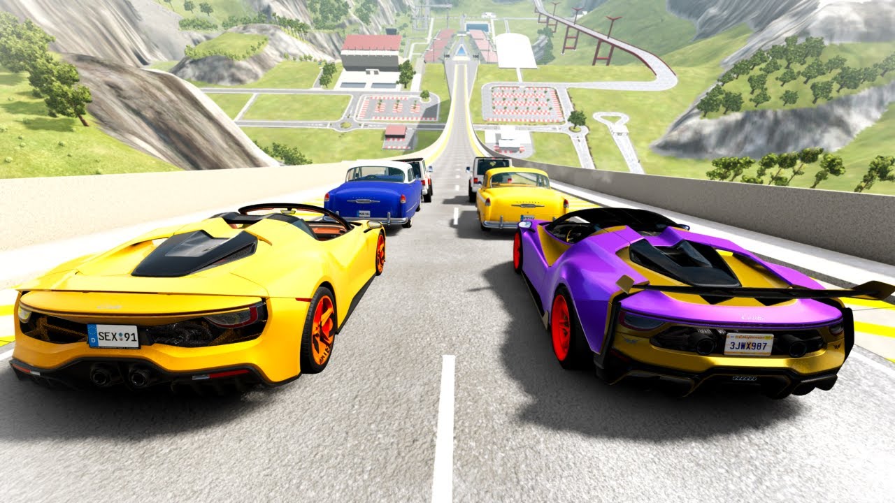 Big Ramp Car Jumps #1 – BeamNG Drive | - YouTube