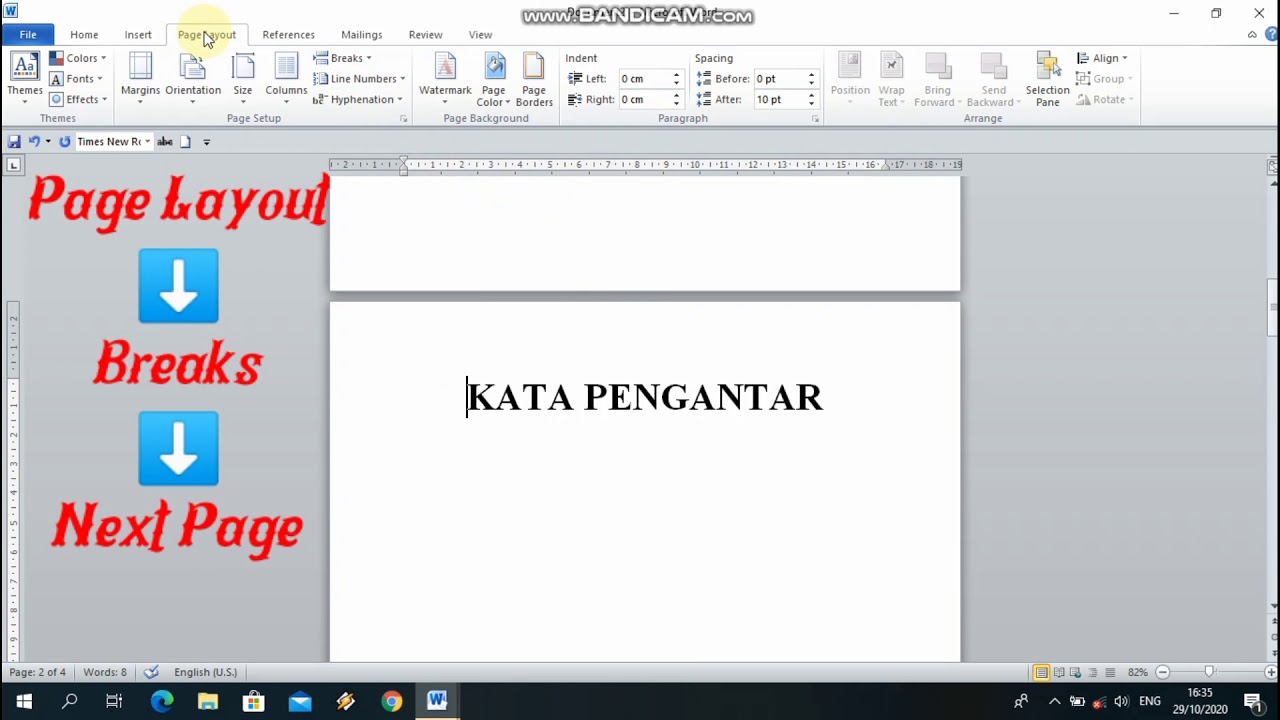 Cara Membuat Nomor Halaman yang Berbeda dalam Microsoft Word (Fungsi ...