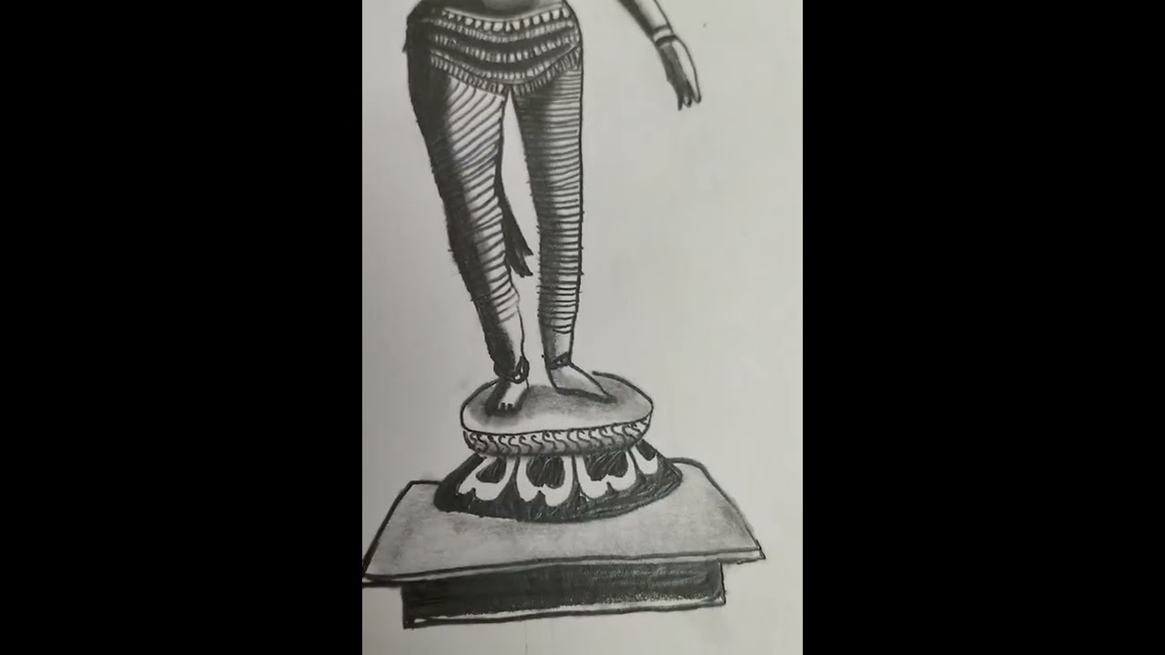 A statue drawing / pencil ️ shading / monesh sketches - YouTube