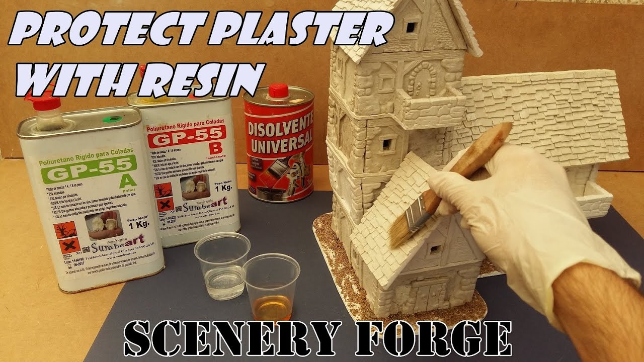 Scenery Forge: Apply polyurethane resin on dry plaster E-35 (resin ...