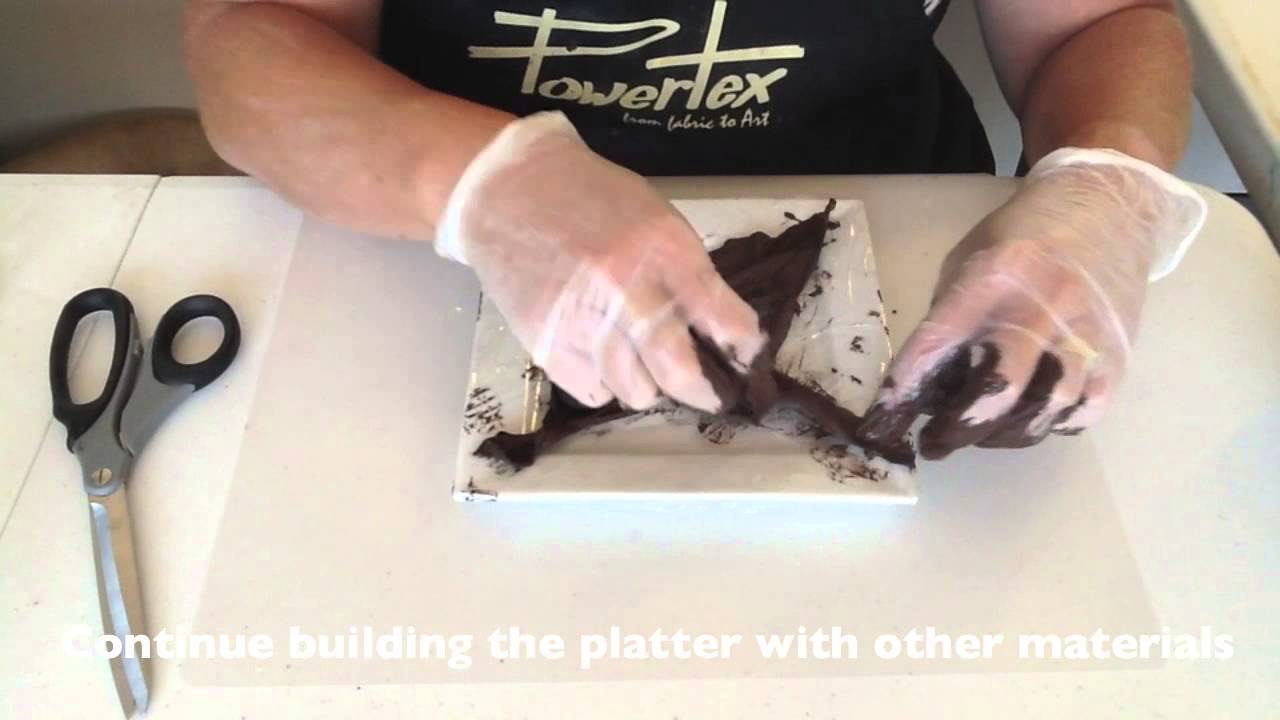 'Fabric Platter' created with Powertex Fabric Hardener - YouTube