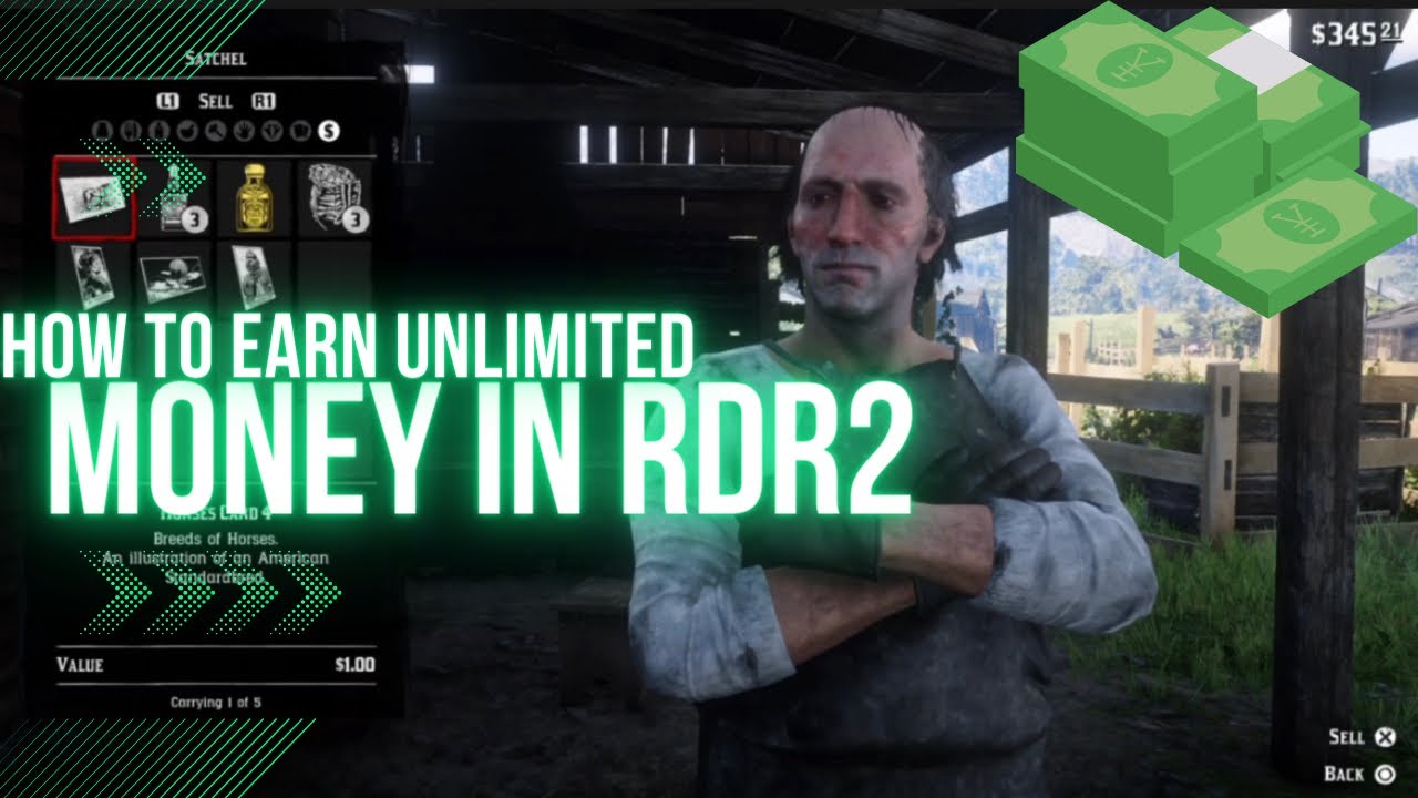 How to earn unlimited money in RDR2 (story) and how to sell it - YouTube