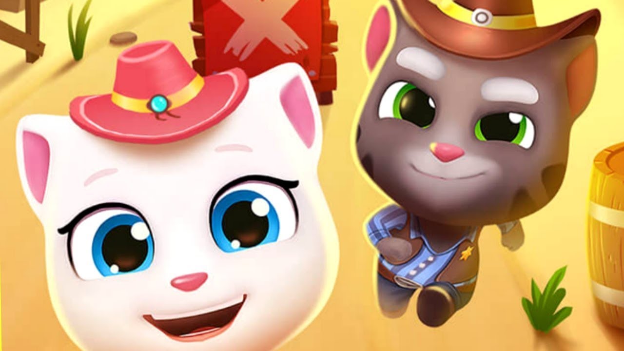 Talking Tom Goldrun Gameplay - Cowboy Angela gameplay - YouTube