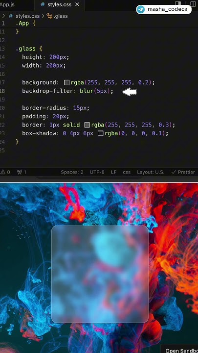 Эффект мутного стекла на Css Css Frontend Html Coding Javascript Youtube