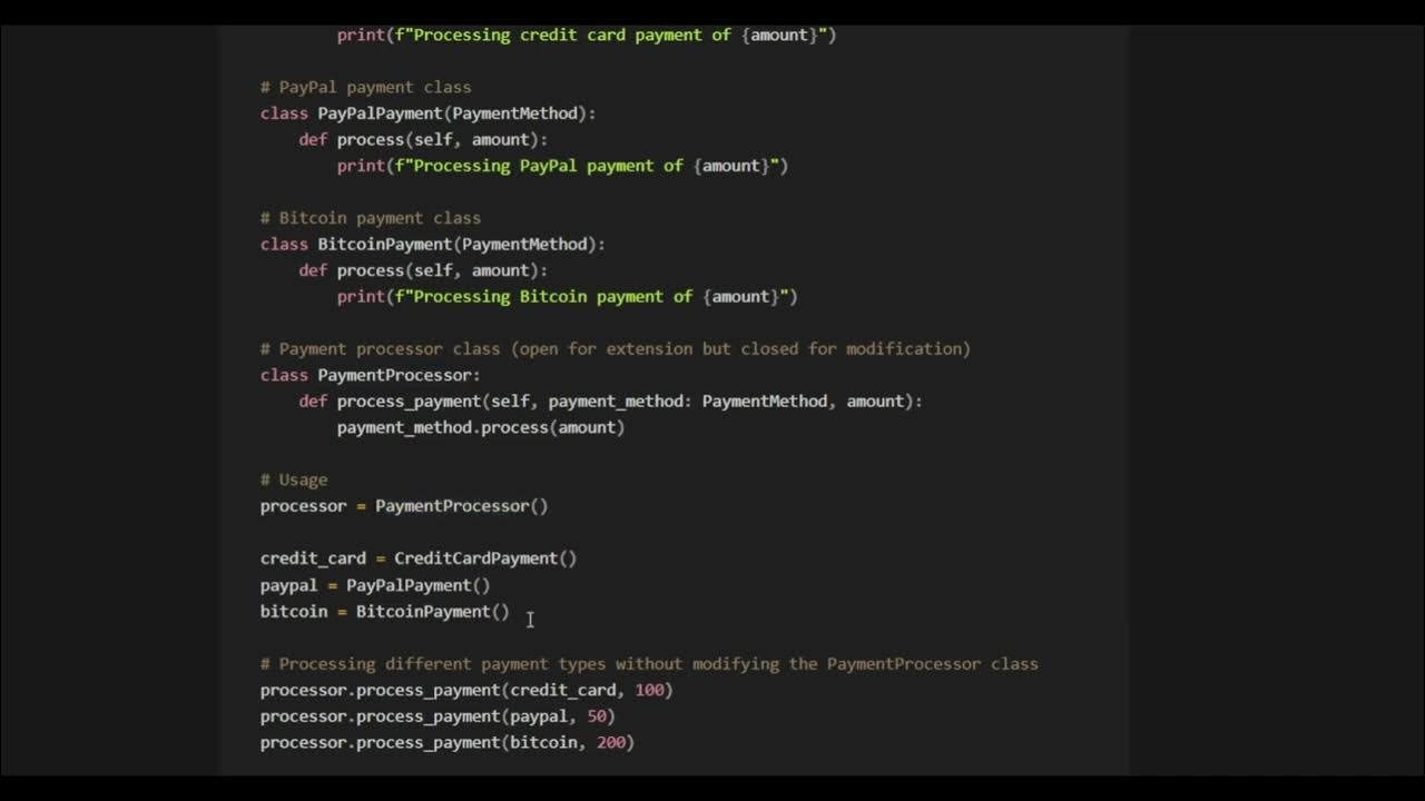 02 SOLID O: Open/Closed Principle with python - YouTube