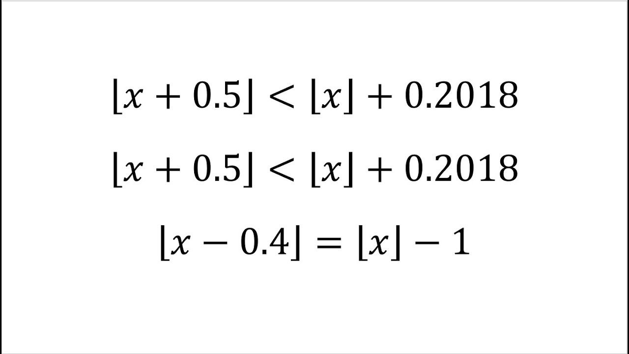 Floor Function Solution To Weekly Math Challenge 30 YouTube floor-function-solution-to-weekly-math-challenge-30-youtube