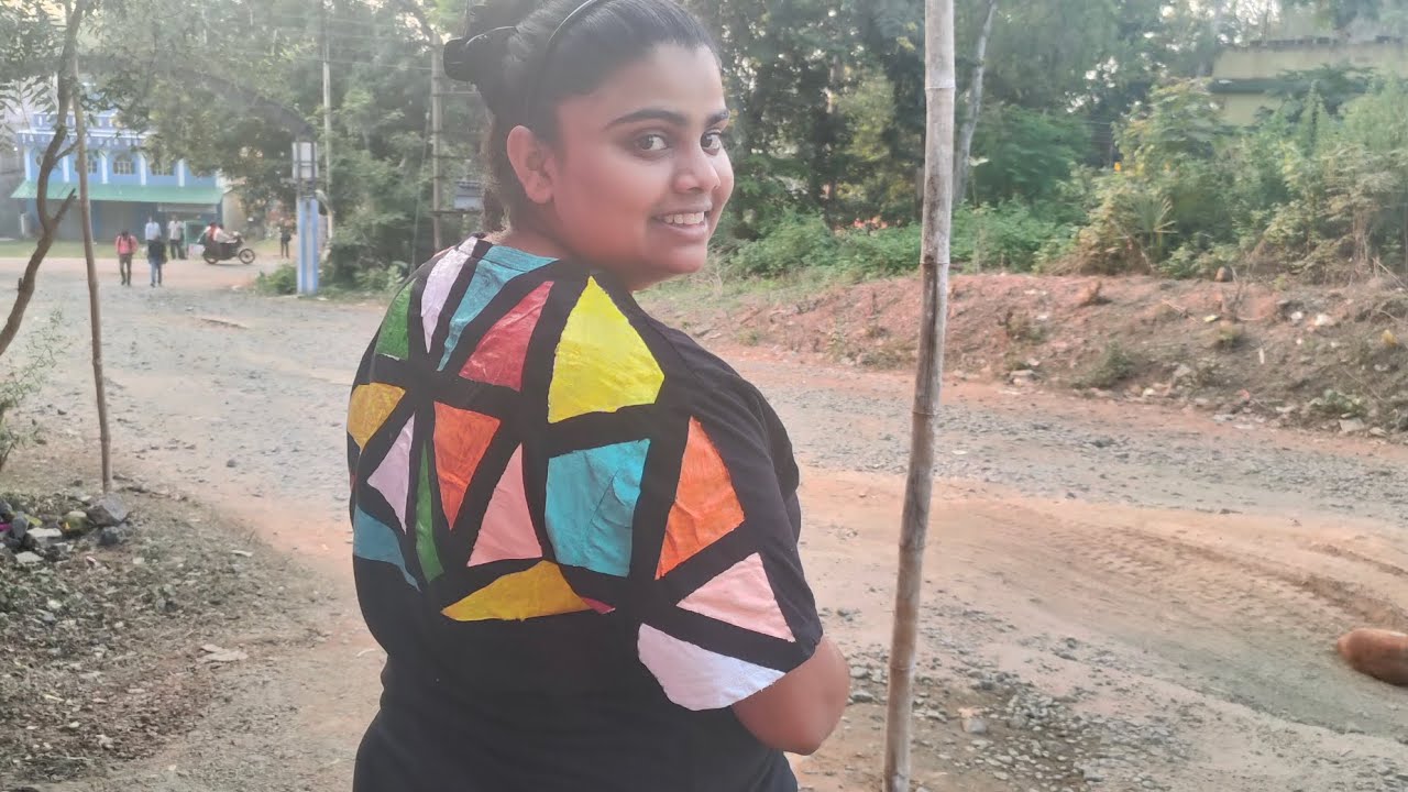 simple tshirt transform into a clr full tshirt 😁😁 - YouTube