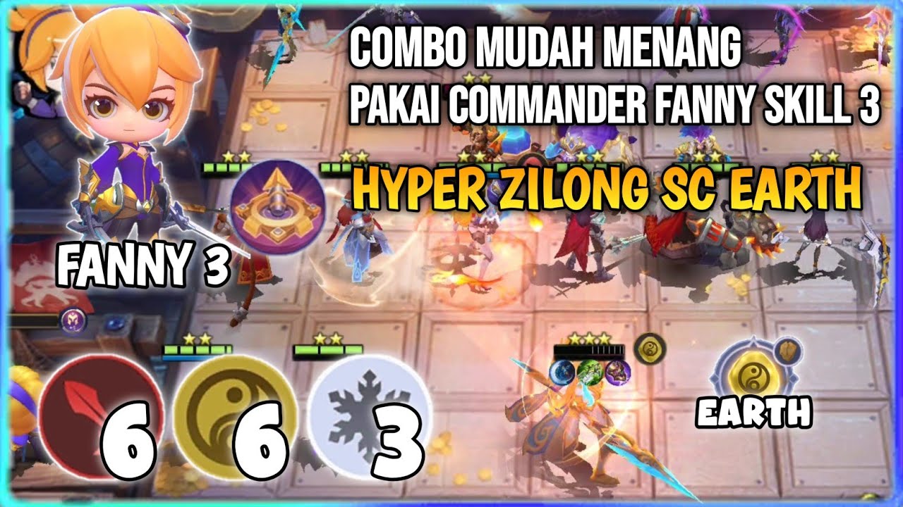 COMBO MUDAH MENANG PAKAI COMMANDER FANNY SKILL 3 HYPER ZILONG SC EARTH ...
