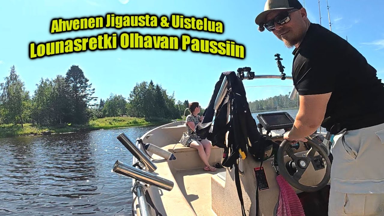 Jigaillaan ja uistellaan ahventa sekä veneillään lounaalle Olhavan ...