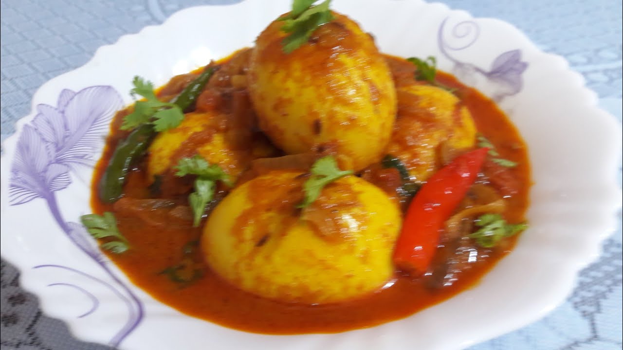 Egg Recipe Spycy Egg Kasha Jhal Jhal Dimer Kasha Youtube