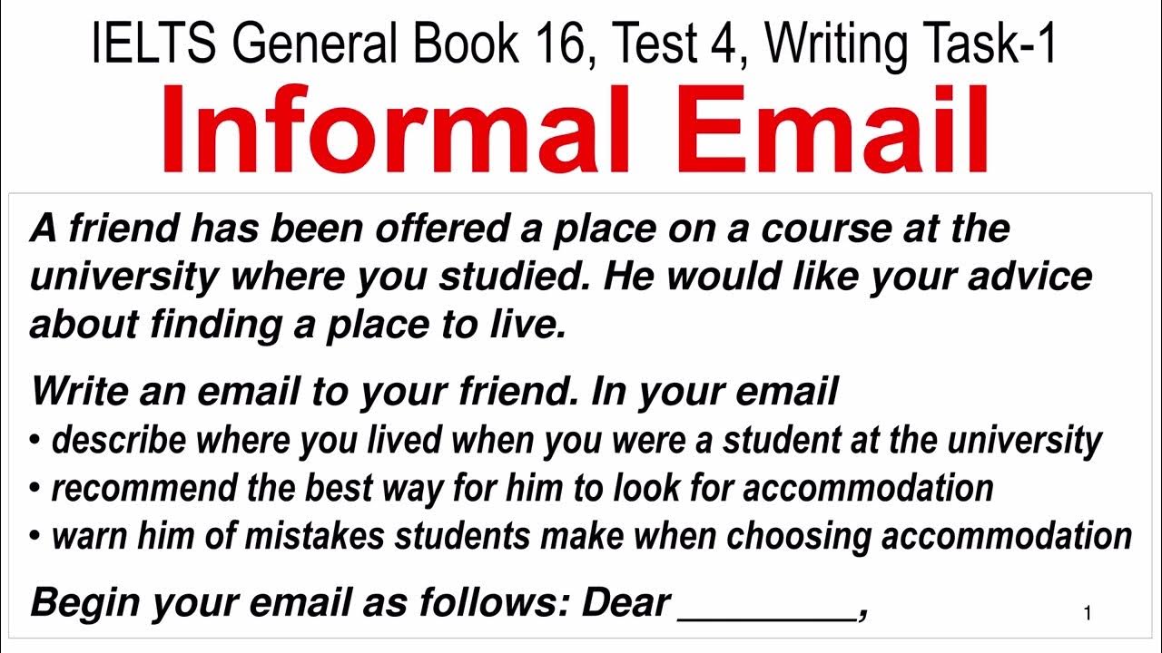 IELTS General 16 Test 4 Writing Task 1 Informal Email Advice About ielts-general-16-test-4-writing-task-1-informal-email-advice-about