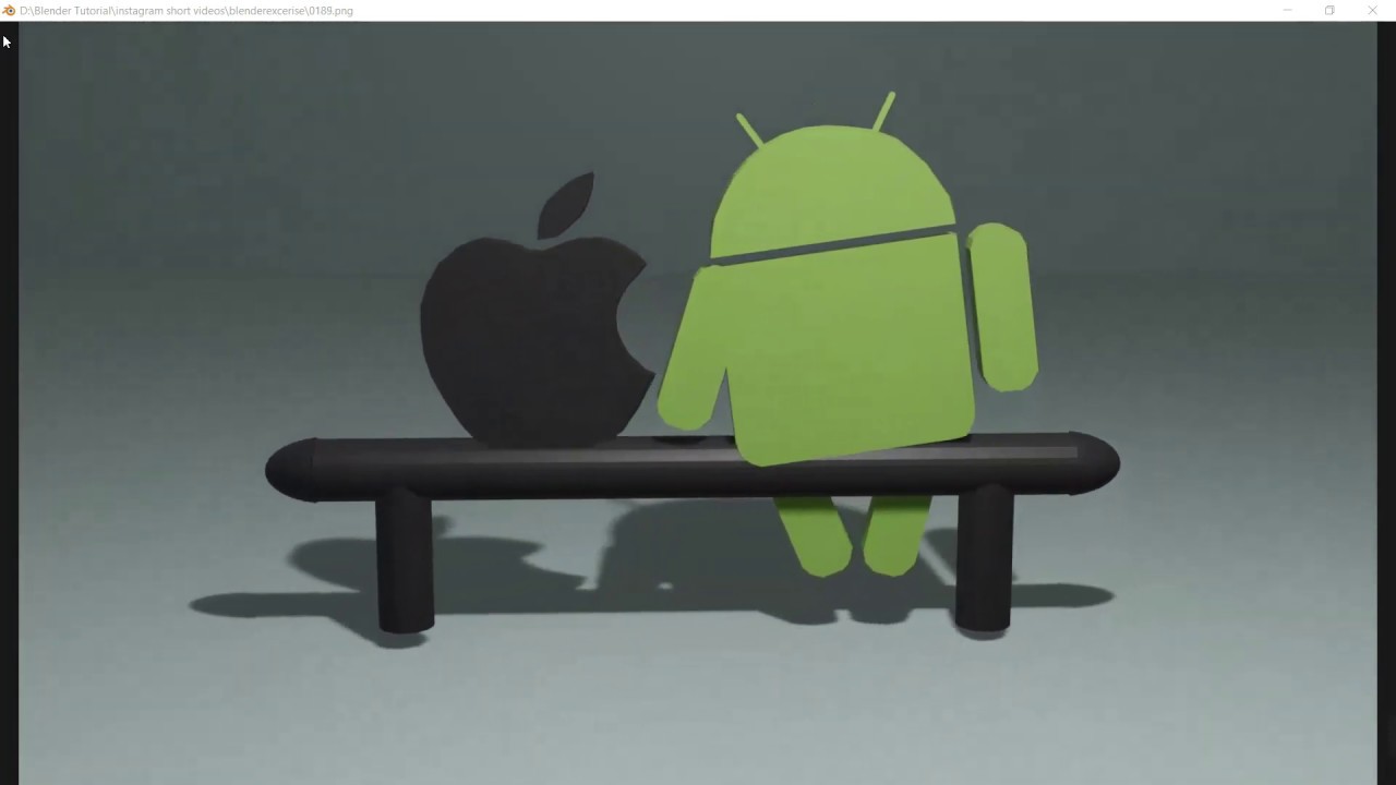 Blender 2.8x Beginner Tutorial - Part 1: 3D Apple & Android logo ...