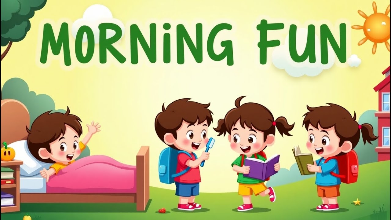 🎶 Morning Fun Song for Kids | Wake Up, Brush, Eat & Learn Routine | 3D ...