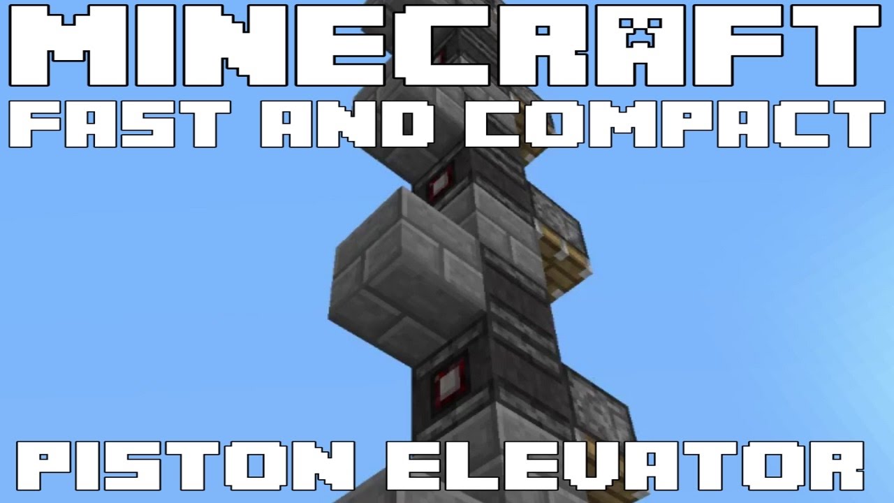 Minecraft 1.11 Piston Elevator - Super fast and compact - Tutorial - YouTube