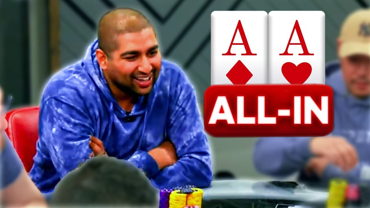 Nik Airball ALL-IN With Pocket Aces ($200/$400) - YouTube
