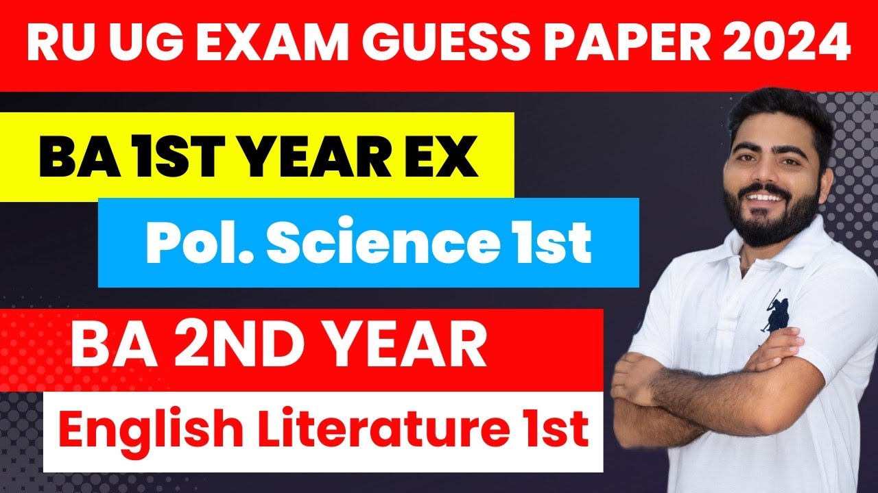 RAJASTHAN UNIVERSITY UG EXAM MOST QUESTIONS 2024 | BA BSC BCOM GUESS ...
