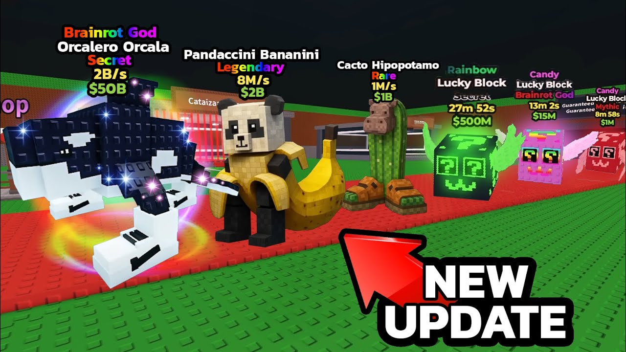 "NEW UPDATE" LUCKY BLOCKS & NEW BRAINROT | STEAL A BRAINROT - YouTube