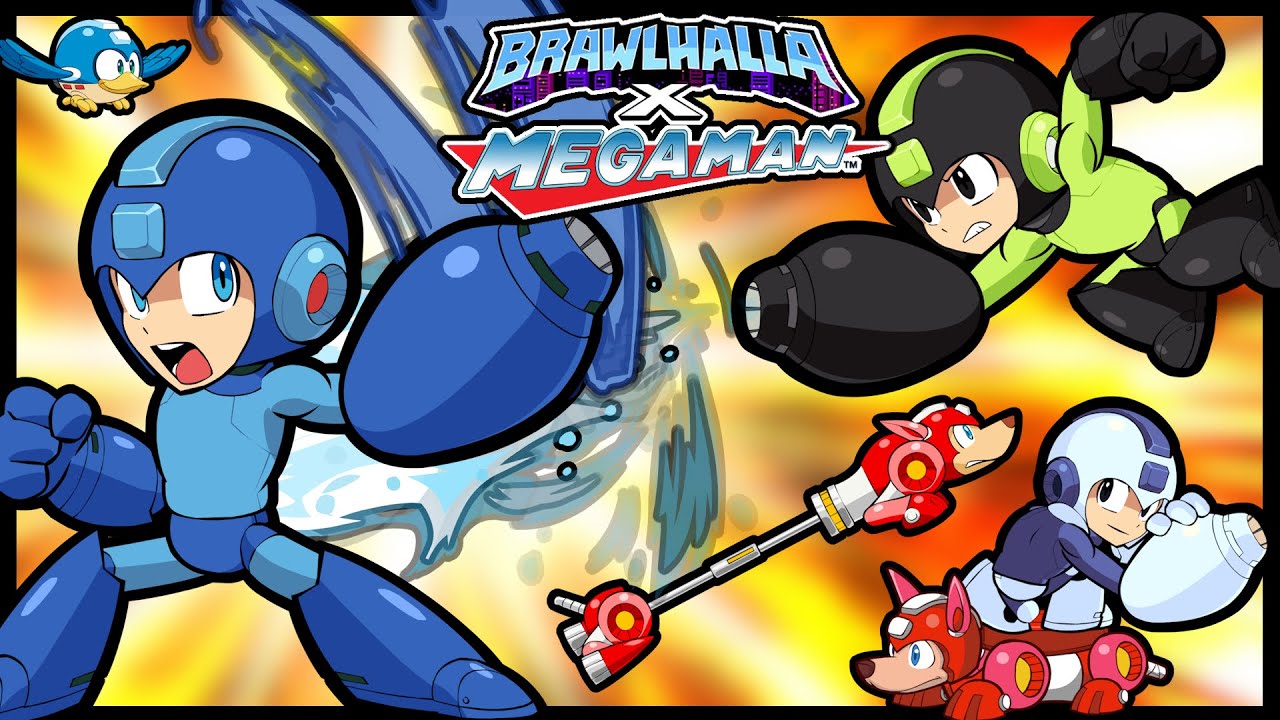 MEGA MAN JOINS BRAWLHALLA!! • New Crossover + Items! • 1v1 Gameplay ...