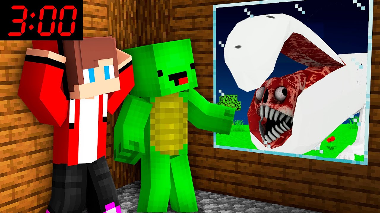 How Mikey and JJ attacked by Bridge Worm in Minecraft at 3:00 AM ...