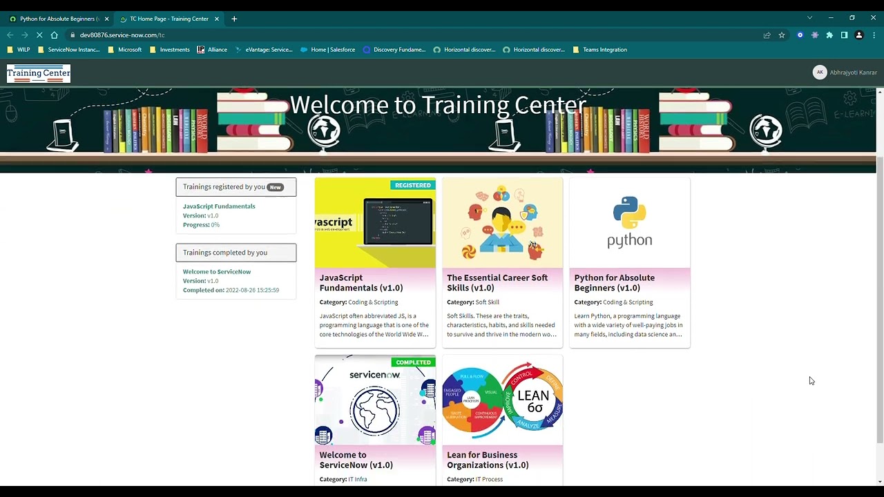 Training Center Application | ServiceNow #BuildWithAES challenge - YouTube