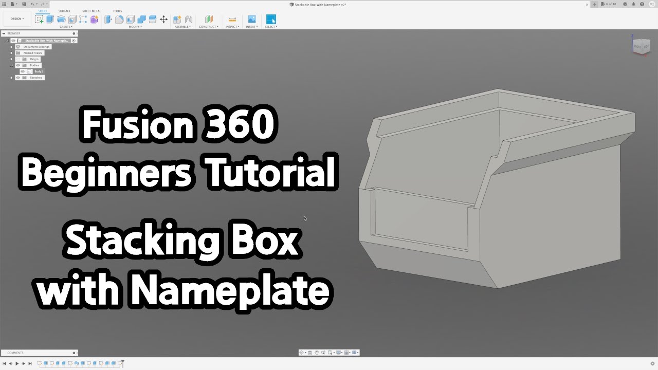 [Fusion 360] Stackable Container - YouTube