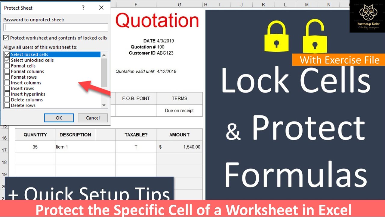 Session135 How To Protect Specific Cells In Excel Using Password Session135 How To Protect Specific Cells In Excel Using Password