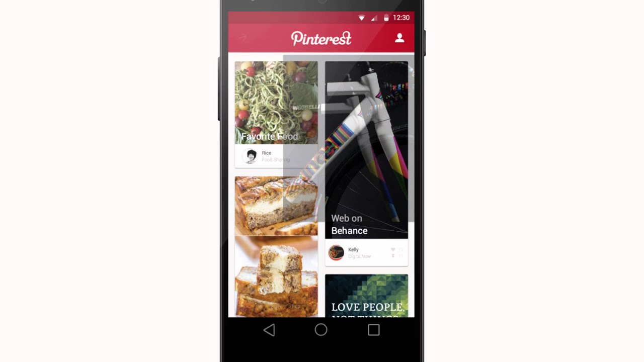 Pinterest with Material Design - YouTube