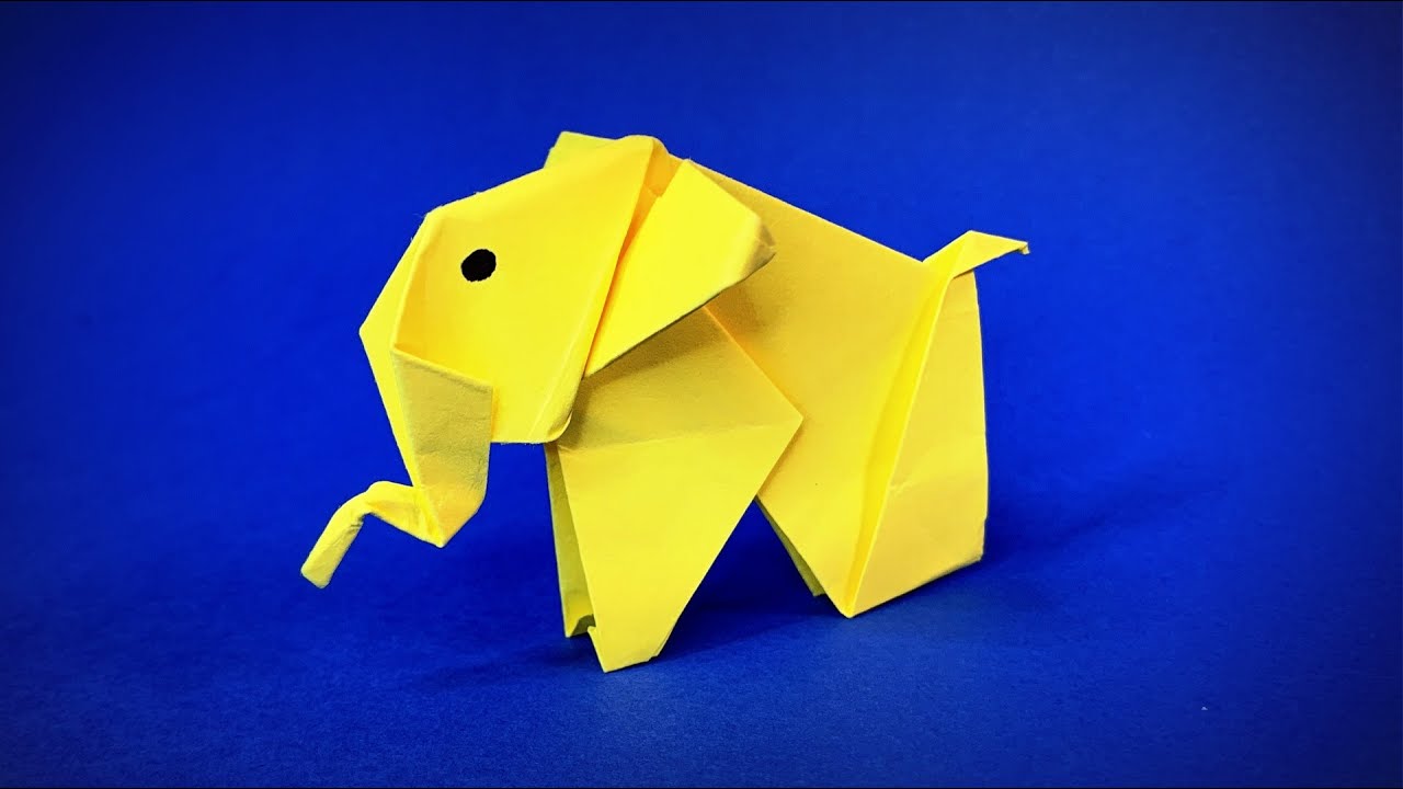 Elefant basteln mit Kindern | Tiere falten mit Origami Papier ...
