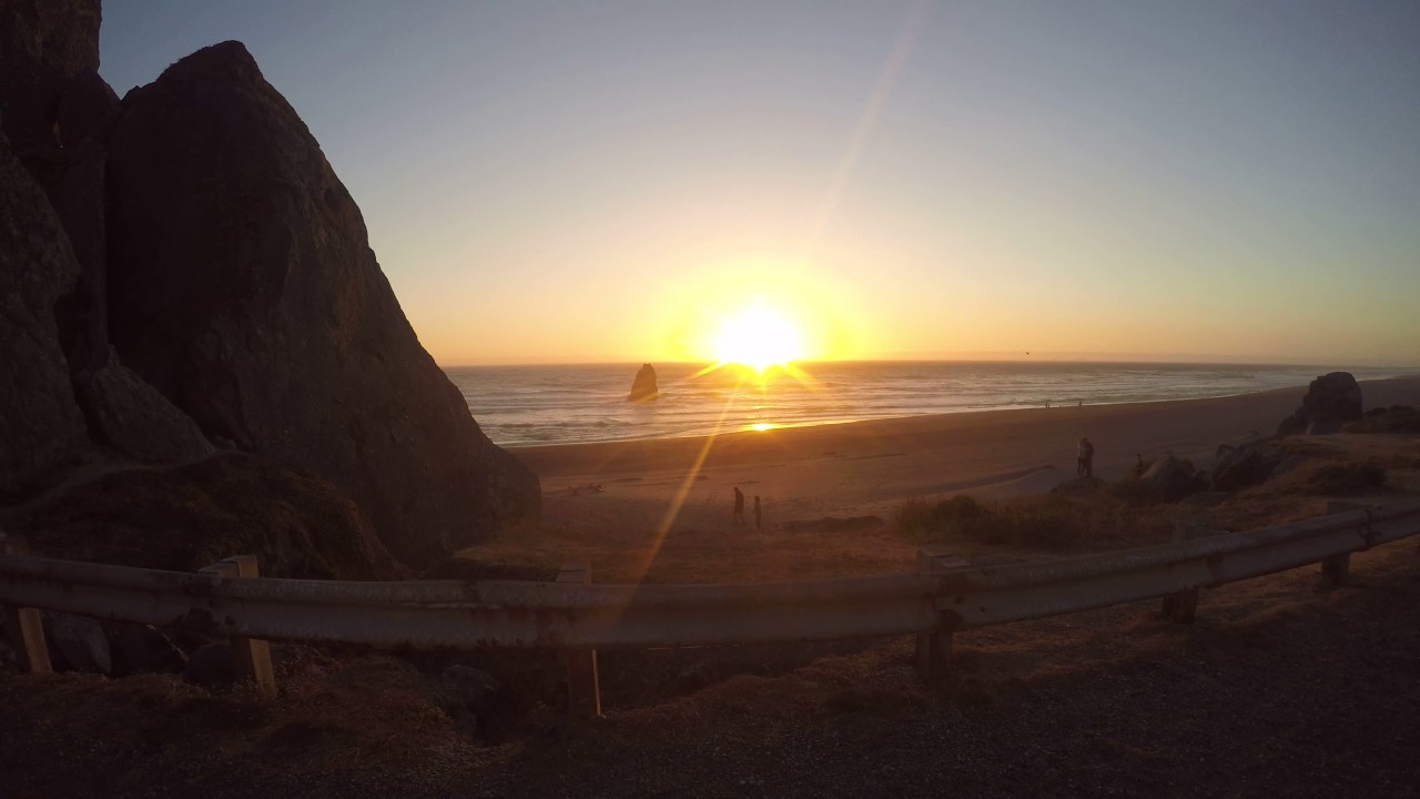 Gold Beach sunset time lapse, 4k - YouTube