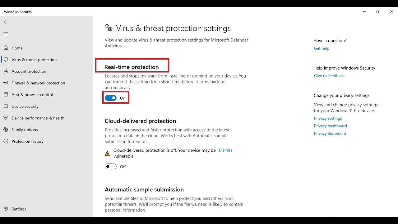 How to Enable or Disable Microsoft Defender Real time Protection in ...