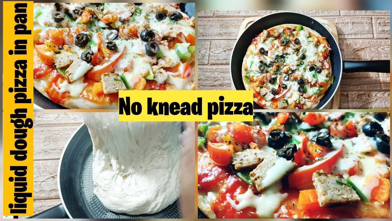 no knead pizza | Pourable Pizza | Liquid Pizza Dough |pan pizza | quick ...