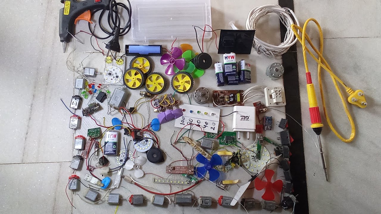 Electronic saman.dc motor. 9volt Better wheels charger LED Buzzer - YouTube
