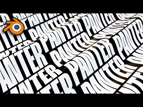 How to Make Wavy Text Pattern in Blender - YouTube
