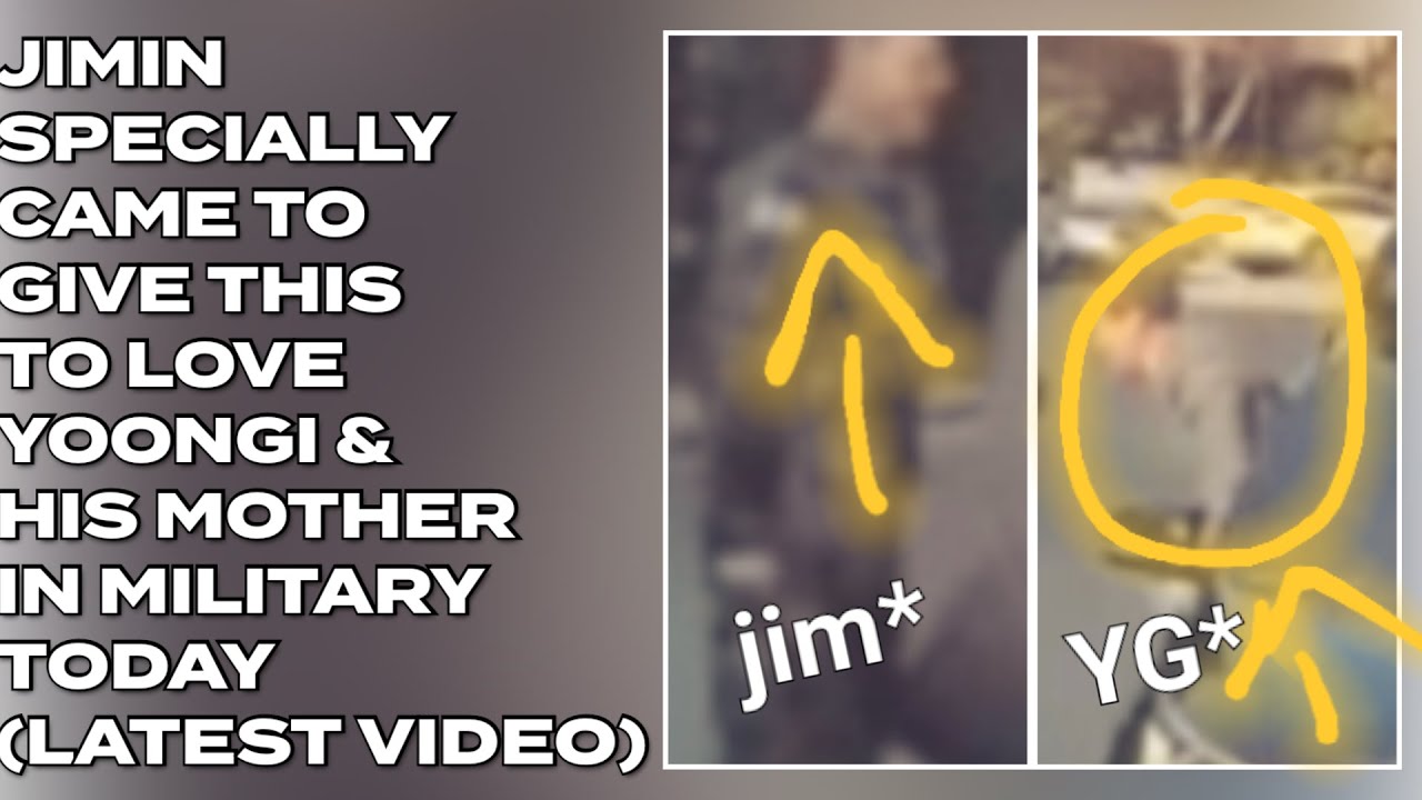 😱Jimin Came To Give This To Love Yoongi & His Mother In Military(Latest ...