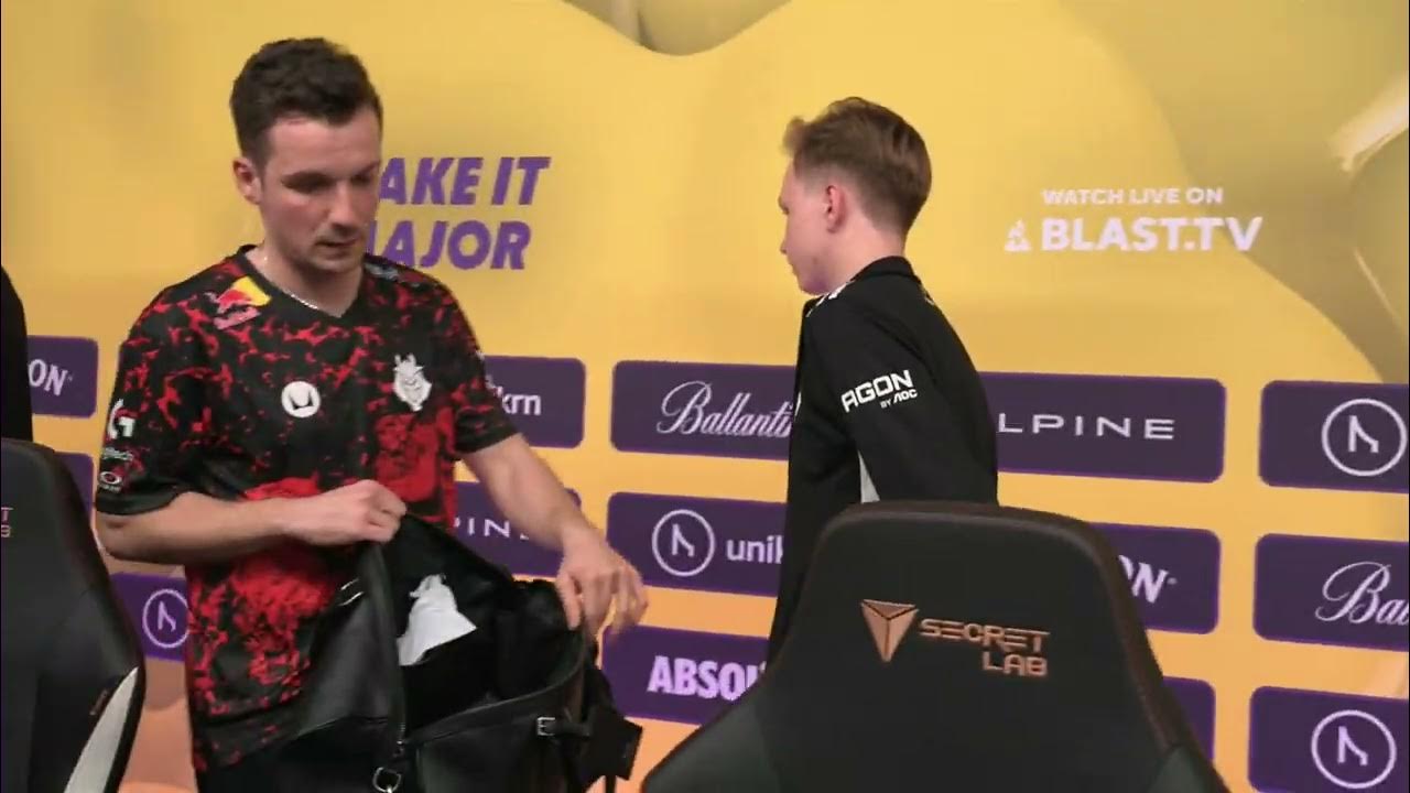 G2 emotions after have been eliminated by FNATIC | Blast Major 2023 CSGO - YouTube